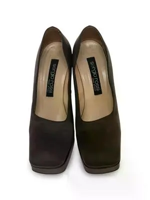 SERGIO ROSSI Block Heel Platform Pumps