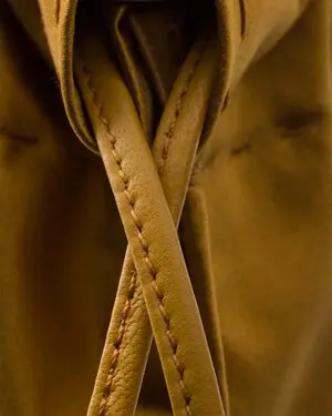 Prada Silk Duchess Pouch - Whiskey