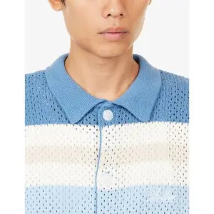 BELIER Como Striped Crochet-knit Cotton Shirt
