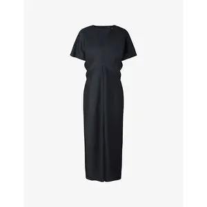 Soeur Ella Slim-fit Silk Midi Dress - Noir