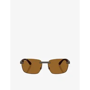 Ray-ban Rb4470ch Irregular Frame Sunglasses - Brown