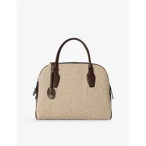 THE ROW India Canvas Bowling Bag - Shell/deep Brown Ans