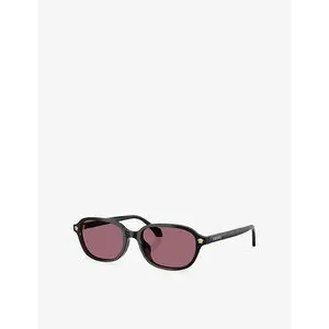 Versace Rectangle-frame Acetate Sunglasses