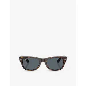 Ray-ban Mega Wayfarer Ii Square-frame Acetate Sunglasses - Brown