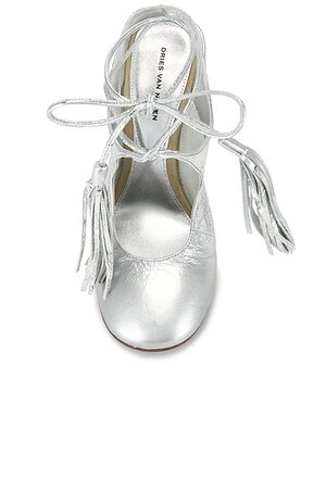 Dries Van Noten Metallic Tie Heel