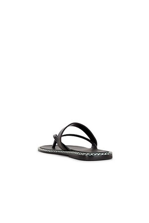 Dries Van Noten Leather Thong Sandals - Black