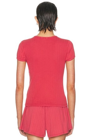 Donni. The Pointelle Baby Tee