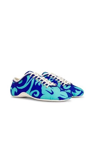 Dries Van Noten Graphic Print Ballet Sneakers - Blue