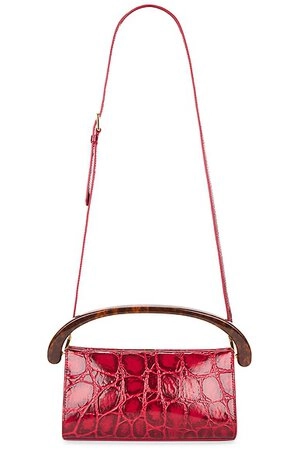 Dries Van Noten Dries Van Noten Crisp Bag In Embossed Calf Leather Red