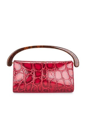 Dries Van Noten Crisp Bag In Embossed Calf Leather - Red