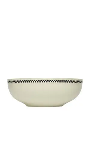 FISH'S EDDY Checkerboard Pasta Bowl - Cream