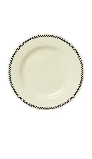 FISH'S EDDY Checkerboard Main Plate - Cream