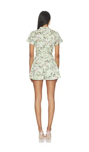 Alice + Olivia Sleeveless Button-down Romper - Sage