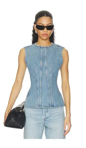 AGOLDE Corbin Shell Top - Blue