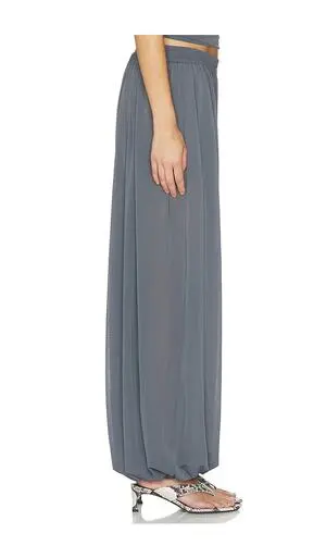 Ronny Kobo Balloon Leg Chiffon Trousers - Charcoal