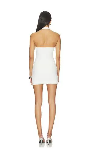 Superdown Halterneck Mini Dress With Sequin Detailing - White