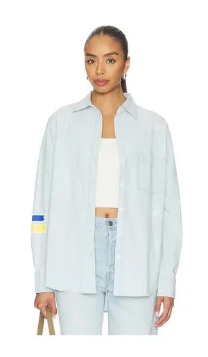 DANNIJOPRO The Doodle Sports Oxford Top - Blue