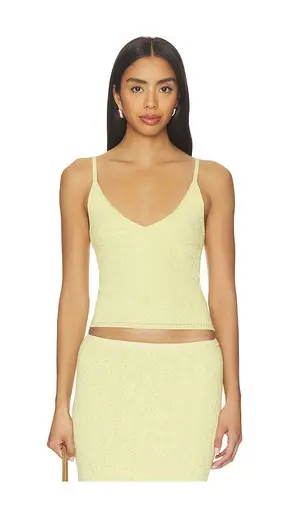 ASTA RESORT Pointelle Carolina Camisole - Lemon