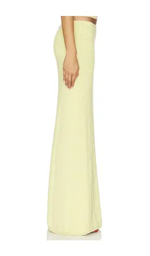ASTA RESORT Pointelle Carolina Skirt - Lemon