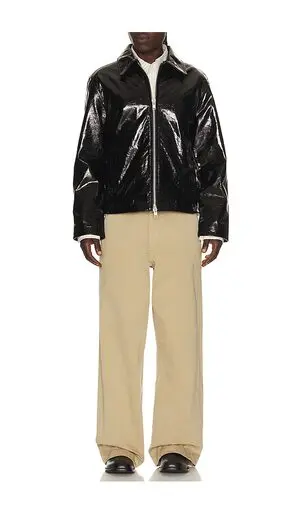 SUNFLOWER Leather Zip-up Jacket