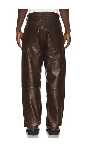 SUNFLOWER Wide Twist Leather Trousers