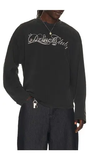 DRMERS CLUB Classical Long Sleeve Tee In . Also - Black