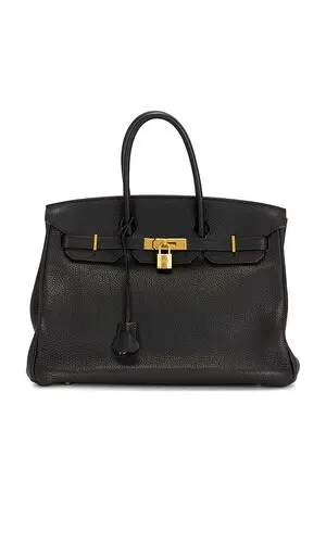 FWRD RENEW Hermes Togo Birkin 35 Retourne Handbag - Black