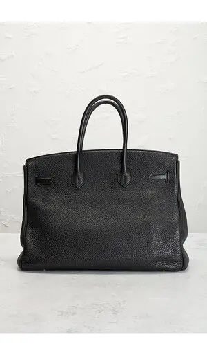 FWRD RENEW Hermes Togo Birkin 35 Retourne Handbag - Black