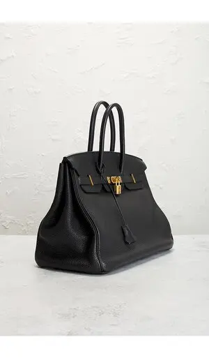 FWRD RENEW Hermes Togo Birkin 35 Retourne Handbag - Black