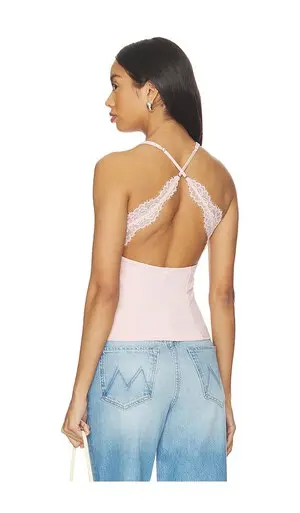 Free People Lace Trimmed Camisole - Pink