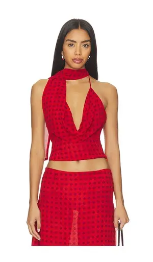 MORE TO COME Landry Cowl Neck Top