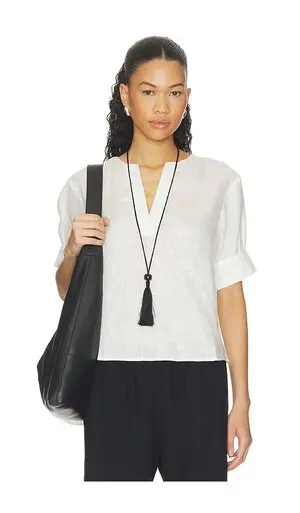 FRAME V-neck Popover Top