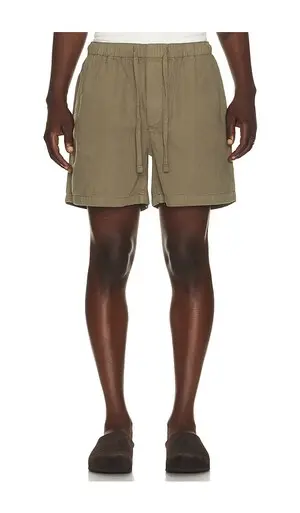 FRAME Canvas Drawstring Shorts - Army