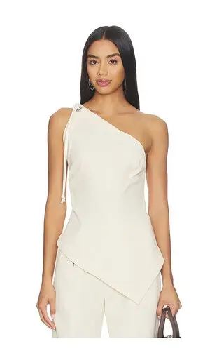 Helmut Lang Asymmetrical One-shoulder Top - Beige