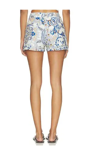 Central Park West Inez Paisley Belted Short