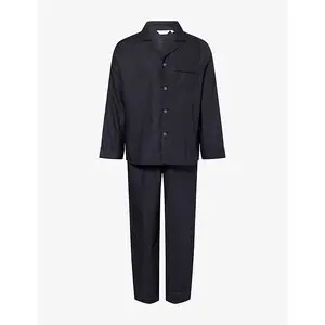 Derek Rose Paris Floral Cotton Pyjama Set - Black