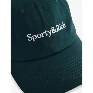 SPORTY & RICH Logo-embroidered Cotton Baseball Cap