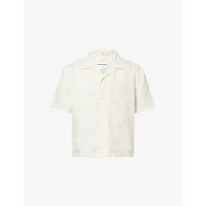 MKI MIYUKI ZOKU Jacquard Fringe Woven Shirt - Bone