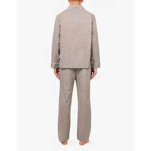 Derek Rose Geo Pattern Cotton Pyjama Set