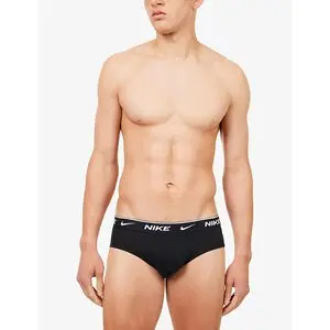 Nike Essential Pack Of Three Cotton-stretch Briefs
