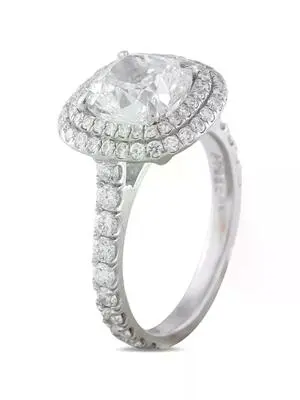 LB EXCLUSIVE Platinum Diamond Halo Ring