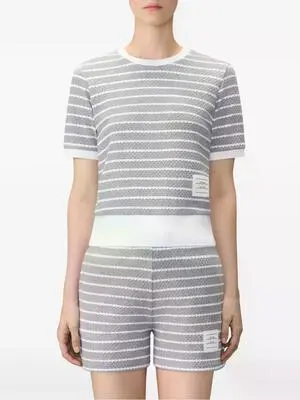 Thom Browne Honeycomb-rib T-shirt