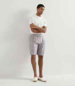 Brunello Cucinelli Hemp-linen Bermuda Shorts