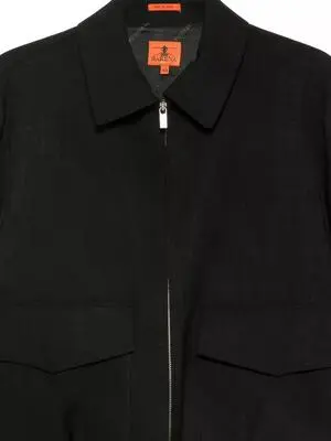 Barena Venezia Magan Zip-up Flap-pocket Jacket - Black