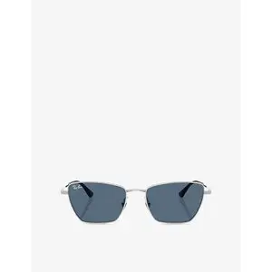 Ray-ban Irregular-frame Metal Sunglasses - Silver