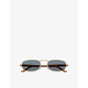 Persol Pillow-frame Metal Sunglasses