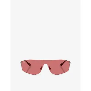 Ray-ban Irregular-frame Metal Sunglasses - Grey