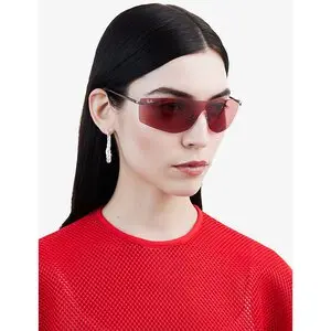 Ray-ban Irregular-frame Metal Sunglasses - Grey