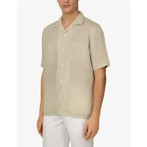 Boggi Milano Camp-collar Regular-fit Linen Shirt