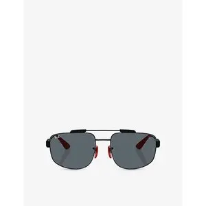Ray-ban Square Frame Metal Sunglasses - Black